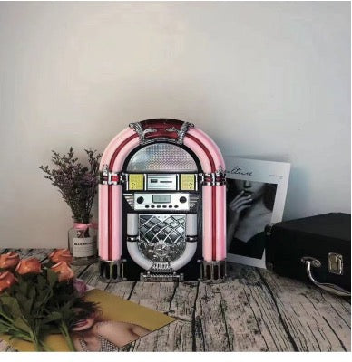 Retro Mini Jukebox with CD, Bluetooth & LED