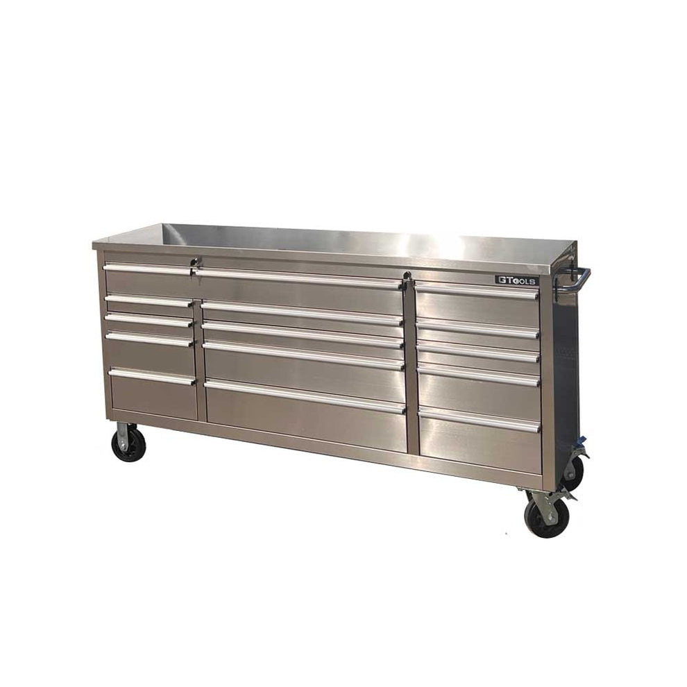 GTX 1.8M Stainless Steel Workbench & Benchtop, Mega Drawer Rolling Tool ...