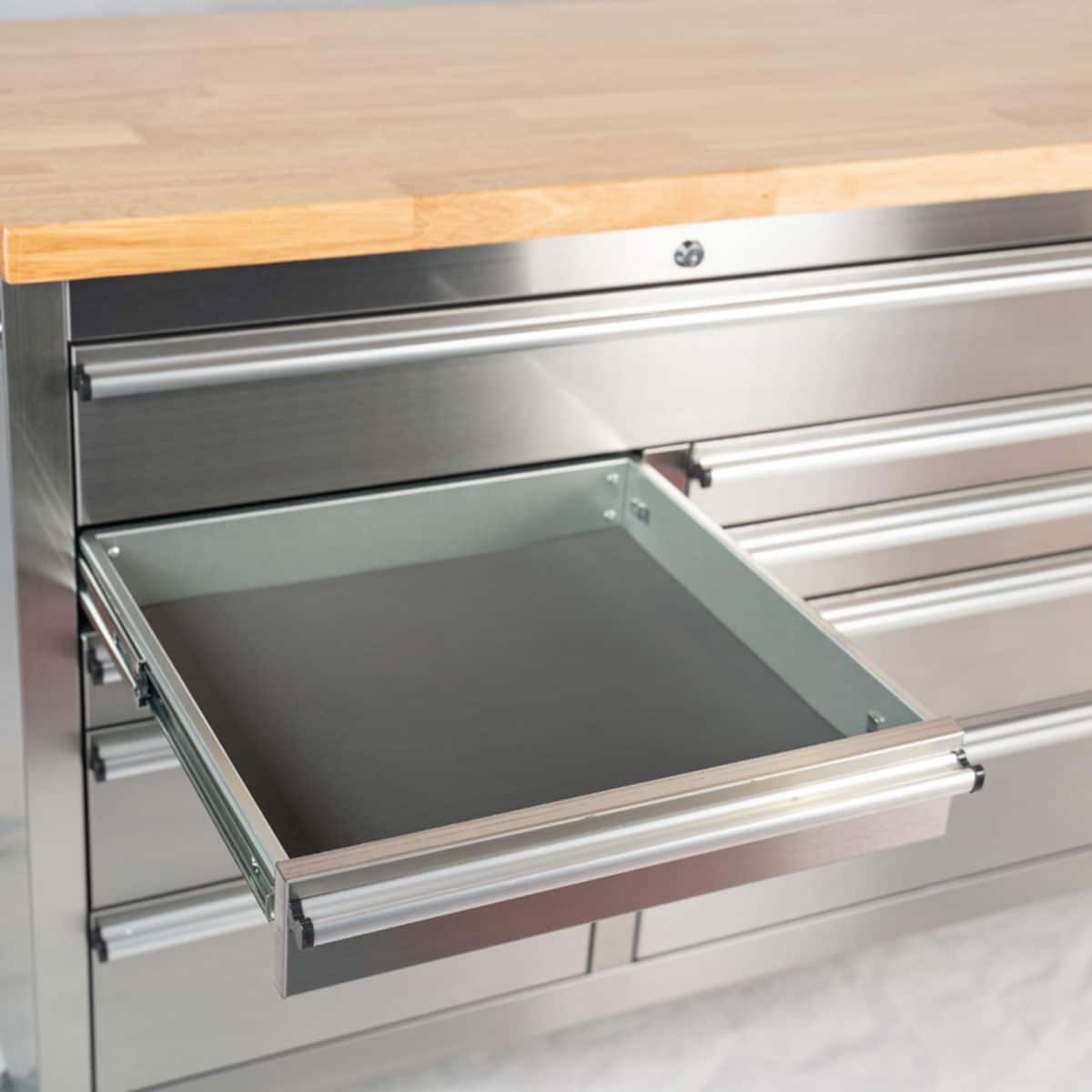 1.8m Stainless Steel Mega Drawer Chest