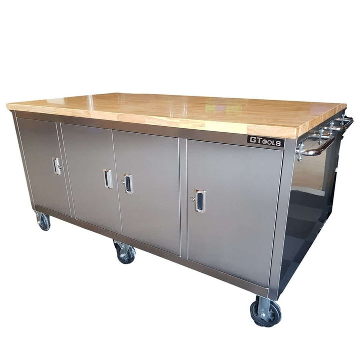 GTX 1.8m Stainless Island Workbench | Heavy-Duty Storage