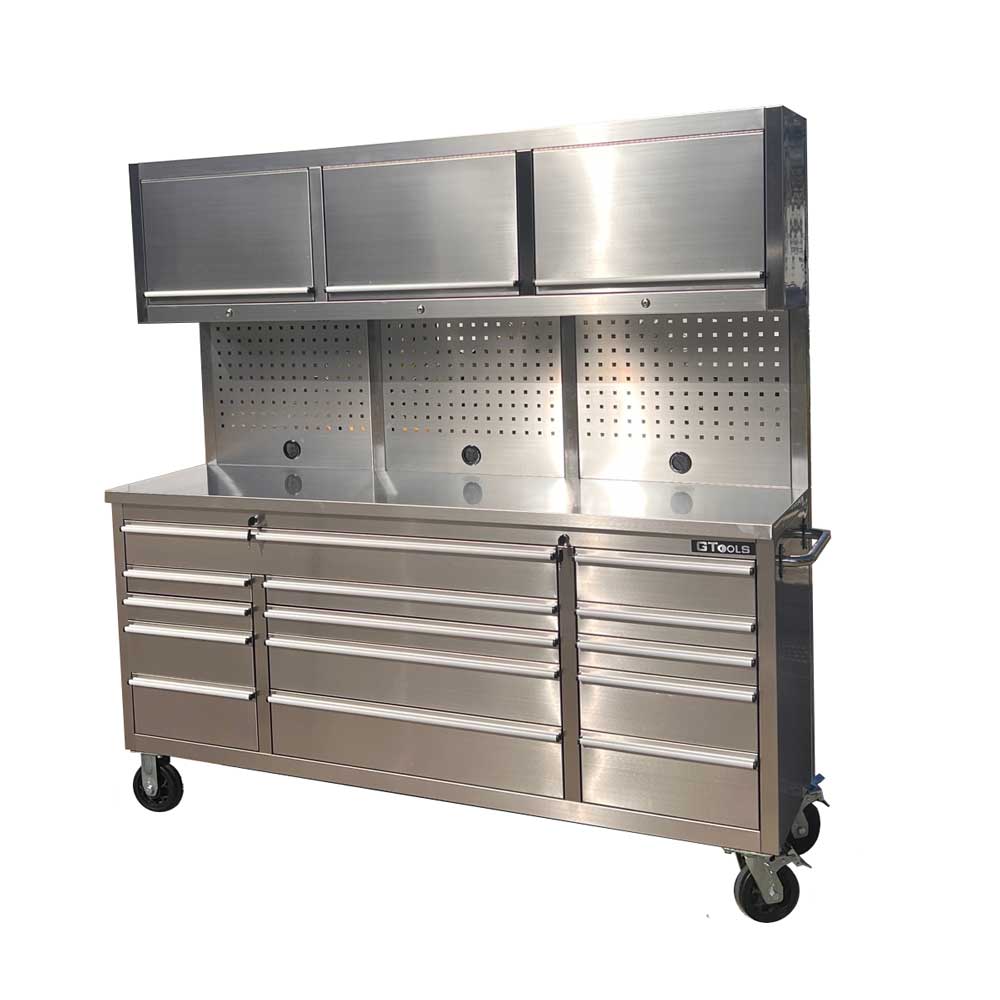 GTX 1.8M Stainless Steel Workbench with Stainless Steel Bench Top ...