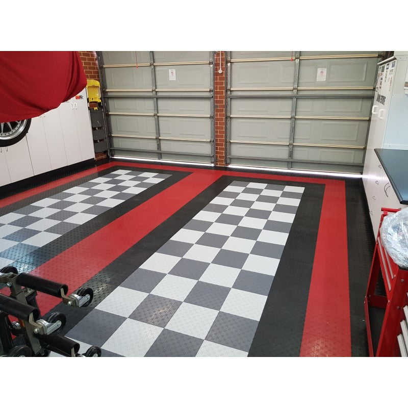 305 Series Chequer Plate Garage Tile Box of 22 | GTools 2025